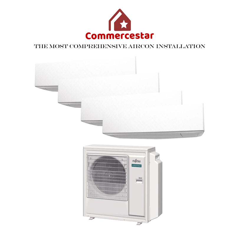 FUJITSU LATEST AIRSTAGE R32 DESIGNER TYPE NEW SYSTEM 4- FREE 5 YEARS W ...